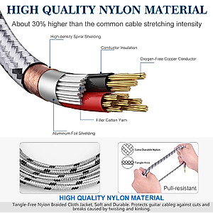JOLGOO 3.5 mm TRS to Dual XLR Male Pro Stereo Breakout Cable, 1/8" TRS Stereo to 2 XLR Male Y Splitter Patch Microphone Cable, 6.6 Feet