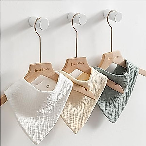 HBselect Muslin Baby Bibs 12 Pack Baby Bandana Bibs 100% Cotton for Unisex Boys Girls Absorbent Bib for Teething Drooling