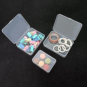 QPEY 30PCS Mini Plastic Storage Containers with Lids, Mixed Sizes Rectangular Empty Organizer Boxes for Small Items and Craft Projects