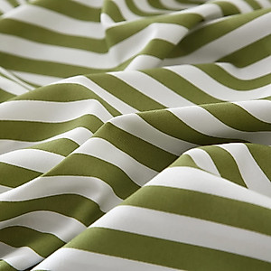 EAVD Duvet Cover Twin Green Striped Duvet Cover Soft Microfiber Green and White Striped Bedding Set with 2 Pillowcases Reversible Geometric Striped Comforter Cover with Zipper Closure
