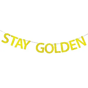 Golden Girls Party Decorations Stay Golden Banner, Golden Girls Theme Birthday Baby Shower Bridal Shower Party Decorations