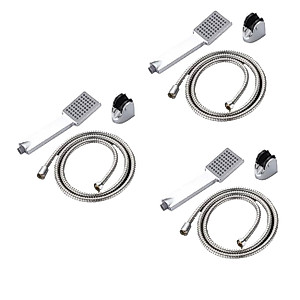 STOBAZA 9 Pcs Portable Shower Head Portatiles Shower Head Sprinkler Shower Head Mount Kit Hand Held Bathroom Shower Head Kit Adjustable Shower Head Handheld Showerhead Square Accessories