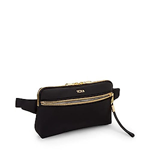 TUMI Voyageur Manele Hip Bag - Men's & Women's Waist Pack - Use as Sling Bag or Fanny Pack - Black & Gold Hardware