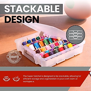 ArtBin 6955AB Super Satchel 1-Compartment Box, Translucent Clear