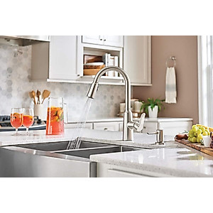 Moen 87028SRS Edwyn Spot Resist Sta Inless 1Handle Deck Mount Pulldown Kitchen Faucet, 7.5, Stainless Steel