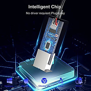 USB to Ethernet Adapter,Breilytch USB 3.0 to 10/100/1000 Gigabit Ethernet LAN Network Adapter Driver Free Compatible for MacBook, Surface Pro, Notebook PC with Windows7/8/10, XP, Mac/Linux,Vista