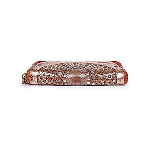 OLD TREND Genuine Leather Golden Mola Clutch