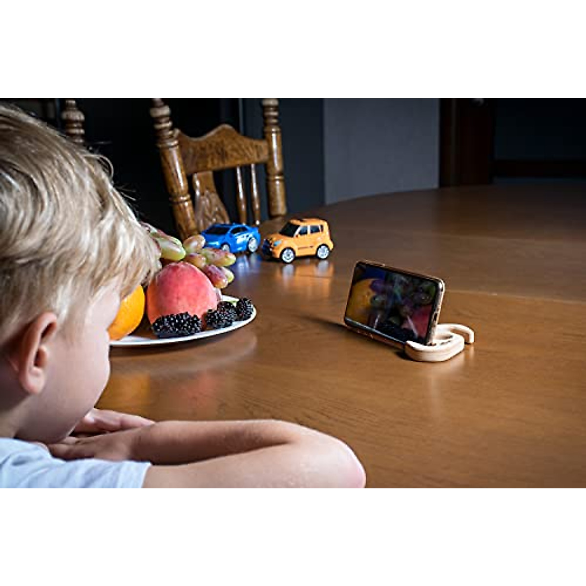 Wooden Portable Holder Desktop Cell Phone Stander Creative Accessory (Nature Wood)