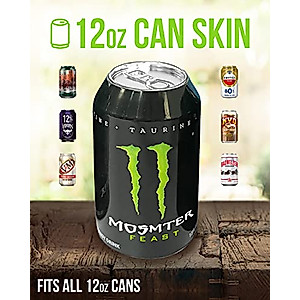Skywin Silicone Can Sleeve (3 Pack) - Can Cover can Hides Can by Disguising it as a Can of Soda (Momster 3pk 12oz)