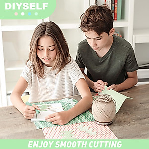 DIYSELF 8 Pack Box Cutter, Box Cutter Retractable Letter Opener, Cute Utility Knife Exacto Knife for School, Razor Knife for Crafts, Paper, Packages, Small Box Cutters Bulk for Women Girls