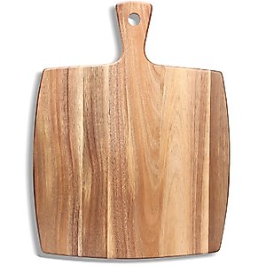 Acacia Wood Cutting Board with Handle Wooden Chopping Boards Charcuterie Board Kitchen Butcher Chopping Block Best Cutting Board for Meat Carving Cheese Serving Board Cutting Boards