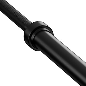 Fitvids Olympic Bar for Weightlifting and Power Lifting Barbell, 700-Pound Capacity (7 Feet, Black)