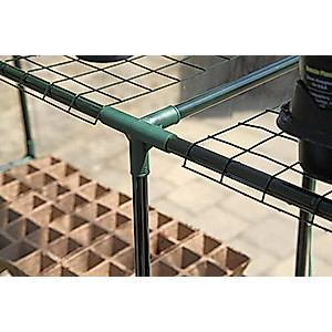 Miracle-Gro 4'8" x 4'8" x 6'5" All-Season Small Walk-in Greenhouse with 8 Wire Shelves for Outdoors, Easy-Access and Durable, Translucent