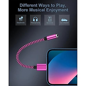 [Apple MFi Certified] 2Pack iPhone Headphone Adapter, Lightning to 3.5mm Headphone Audio Aux Jack Adapter iPhone Dongle Car/Home for iPhone 14 13 12 11 Pro Max Plus Mini XR XS 8