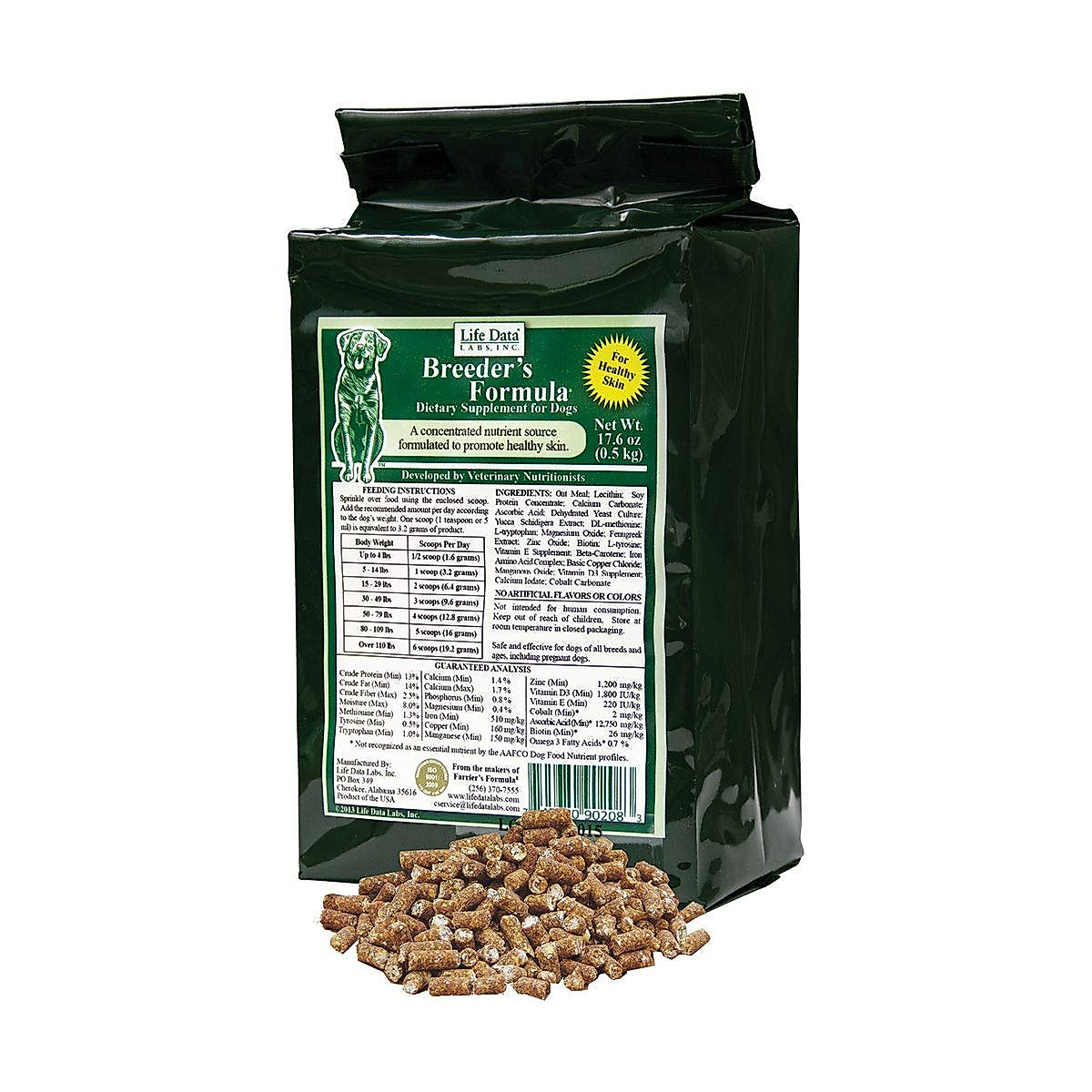 William Hunter Equestrian Life Data Breeder's Formula® - 500g - A Concentrated Nutrient Source - Promotes Healthy Skin & relieves itching in Dogs - Recommended for Dogs of All Breeds & Ages