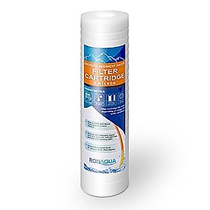 Grooved Sediment Water Filter Cartridge by Ronaqua 10"x 2.5", Four Layers of Filtration, Removes Sand, Dirt, Silt, Rust, made from Polypropylene (1 Pack, 5 Micron)