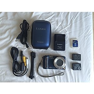 Panasonic Lumix DMC-TZ5A 9.1MP Digital Camera with 10x Wide Angle MEGA Optical Image Stabilized Zoom (Blue)