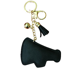 Popfizzy Bling Cheer Keychain for Women, Rhinestone Cheer Bag Charm, Cheer Squad Cheerleader Gifts, Megaphone Cheer Keychain