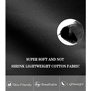 VEOBIKE Women’s Cargo Work Pants Elastic Waist Straight Leg Baggy Casual Hiking Pants Cotton Military Pants 7 Pockets Black