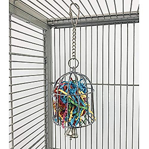 Fruit and Veggie Basket - Durable Treat Foraging Cage Accessory Toy - Squirrels, Chinchillas, Prairie Dogs, Degus, Sugar Gliders, Skunks, Opossums, Marmosets, Rabbits, Guinea Pigs & Other Small Pets