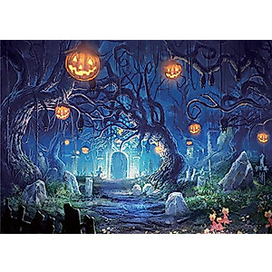 SJOLOON Halloween Backdrops for Photography Halloween Photo Backdrop Halloween Party Decorations Vinyl Background Photography Studio Props 9536(7x5FT)