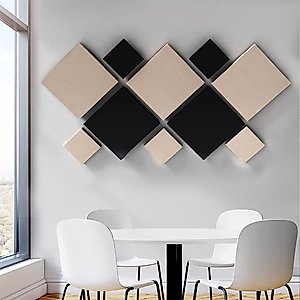 Acoustimac DMD Butterfly Acoustic Panel Design Pack: 10 Pcs 5)2'x2'x2" 5)1'x1'x2" 3-stone & 2-charcoal