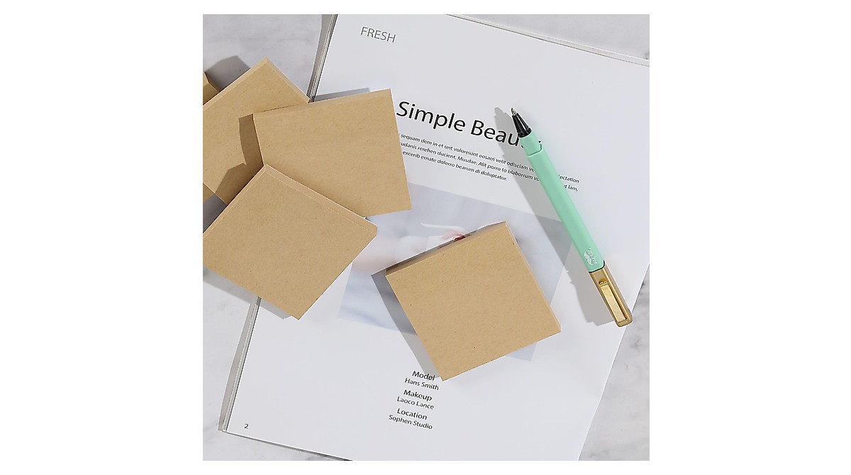 Organize with Mr. Pen Kraft Sticky Notes 3x3 | 12 Pads