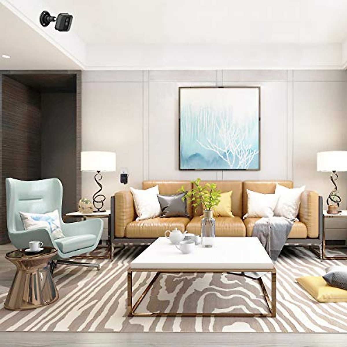 FoMass Outlet Wall Mount for Blink Sync Module 2- Mount Bracket Holder for Blink XT/ XT2 and Blink Outdoor Home Security Camera with Easy Mount Short Cable - Black (Black)