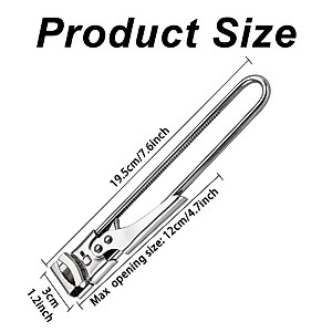 Adjustable Stainless Steel Can Opener, Master Opener Jar Opener, Water Bottle Opener, Lid off Jar Grip Opener, Cap Opener for Weak Hands Seniors (A)