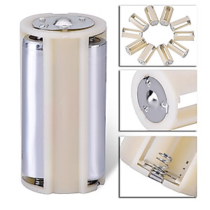 AA to D Battery Case, 10Pcs 3 AA to 1 D Size Series Connection Adapter Converter Battery Holder Case Box