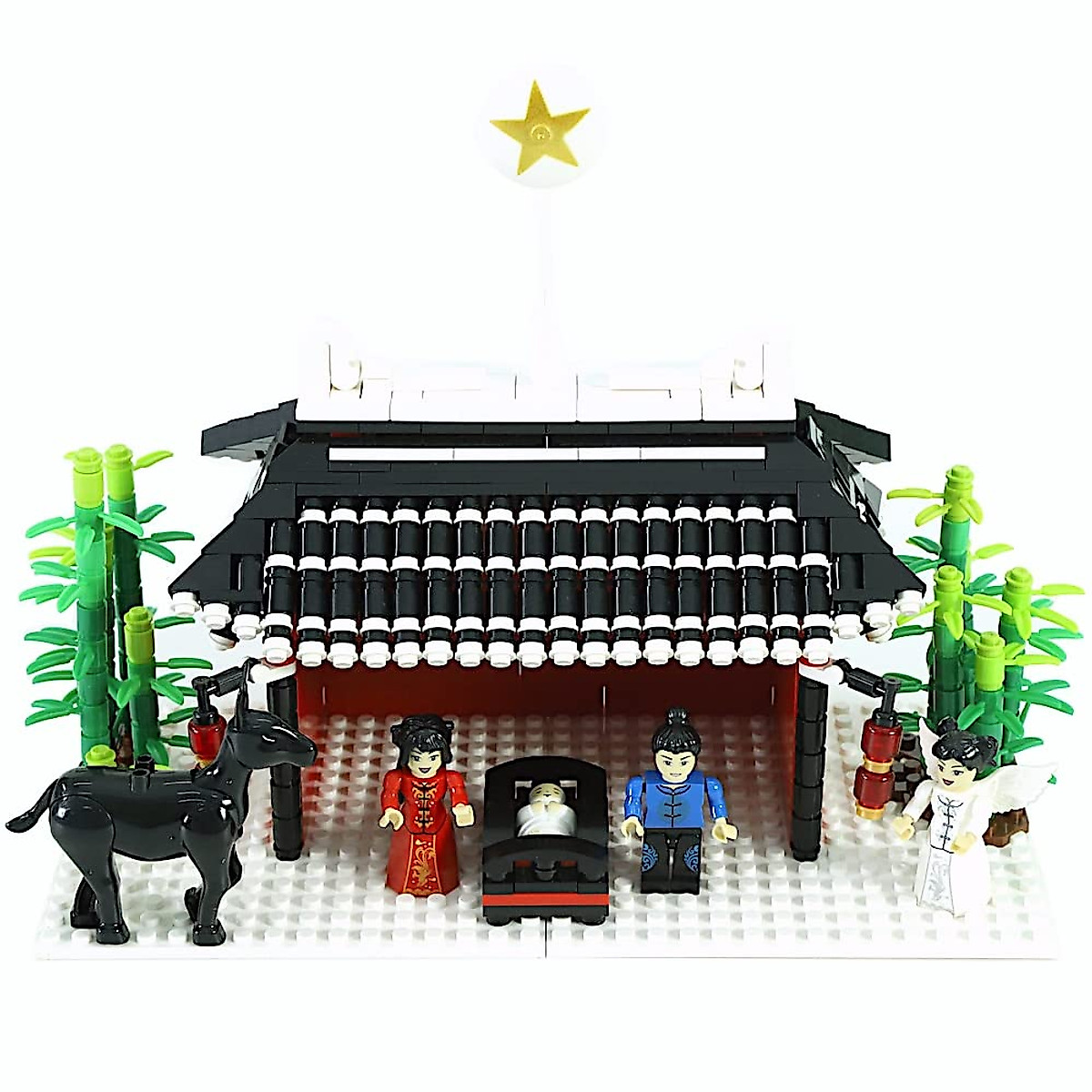 Nativity Bricks Asian Nativity International Series - Block Building Nativity Set for Ages 12+ (917 Pieces)
