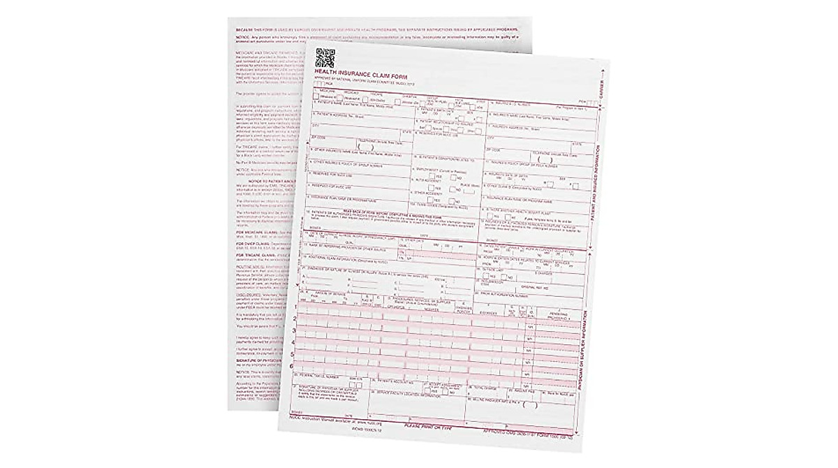 CMS-1500 Health Insurance Claim Forms - 500 Pack
