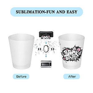 AGH 1.5oz 24 Pack Sublimation Frosted Shot Glasses with Heavy Base The Sublimation Blanks Shot Glass for Whiskey, Tequila, Vodka