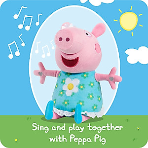 Peppa Pig Ring Around the Rosie 13-inch Singing Plush Stuffed Animal, Interactive Toy, Kids Toys for Ages 3 Up by Just Play