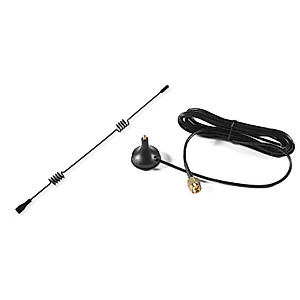 AEDIKO 2pcs 2.4GHz 7dBi WiFi Booster Antenna WiFi Antenna SMA Male Connector for WiFi Security Camera/WiFi Router/Wireless Network Card/USB Adapter