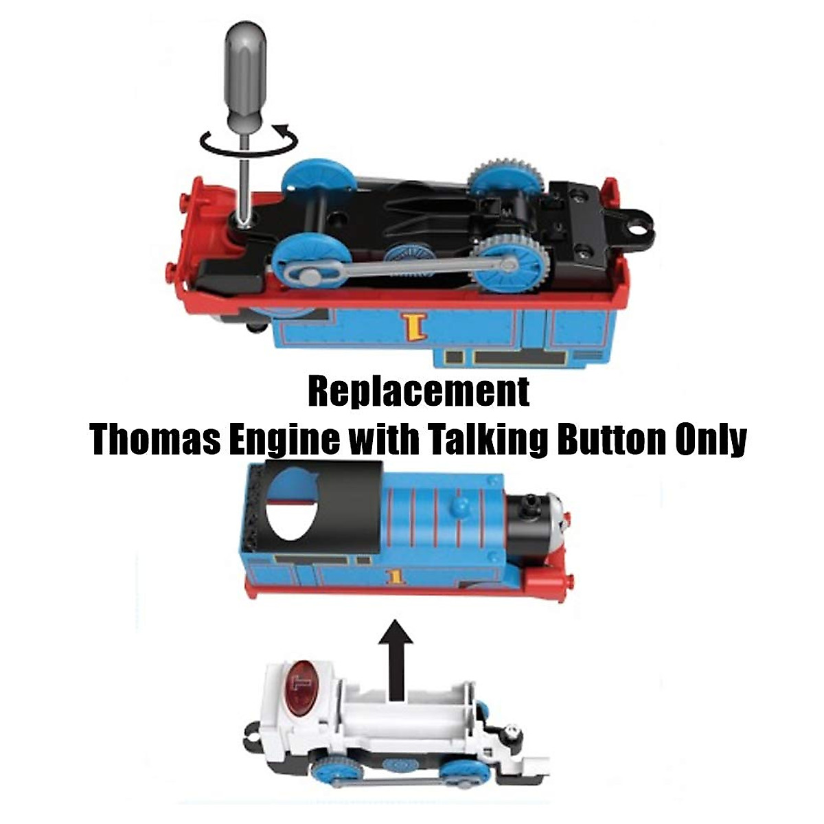 Fisher-Price Replacement Parts for Thomas and Friends Train Set - GLK80 ~ Talking Thomas and Percy Train Set ~ Replacement Thomas Engine with Talking Button