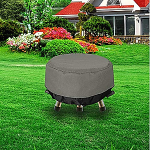 Fire Pit Cover 36 inch, Heavy Duty Round Patio Fire Bowl Cover, Waterproof and Weatherproof, 36''Dia x 20''H