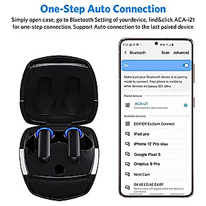 Wireless Earbuds, TITACUTE Bluetooth 5.3 Headset in-Ear Headphone Deep Bass Noise Canceling Earphone for Samsung Galaxy S23 Ultra A53 A14 S22 S21 S20 for iPhone 13 Pro Max 14 12 11 Google Pixel 6 7 6a