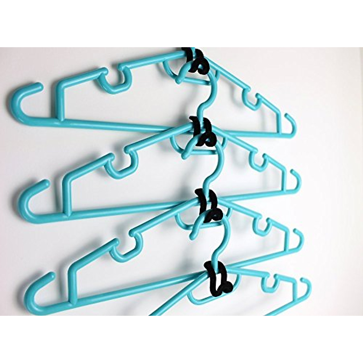 Bondream 50 pcs Mini Cascading Hanger Hooks Connector for Stack Clothes and Make Your Closet Space-Saving, Black