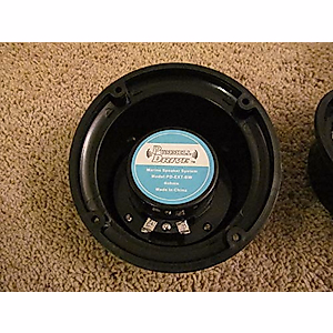 2 RV Marine Gloss Black Wavy Silver 5.25" Flush Mount Speaker UV Waterproof