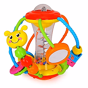 HOLA Baby Toys 6 to 12 Months Baby Toys 0-6 Months, Baby Rattles Activity Ball Infant Toys, Shaker Grab Spin Rattle, Crawling Educational 6 Month Old Baby Toys for 3, 6, 9, 12 Months Baby Boys Girls