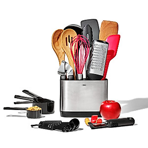 OXO Good Grips Everyday Kitchen Utensils, 20 Piece Set, Silver