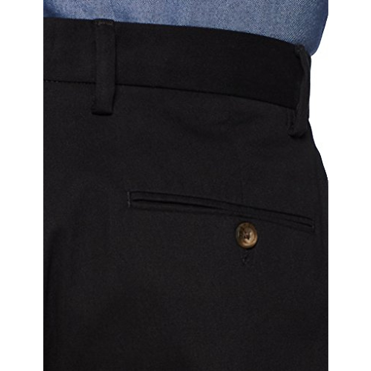 Amazon Essentials Men's Classic-Fit Wrinkle-Resistant Flat-Front Chino Pant (Available in Big & Tall), Black, 40W x 28L