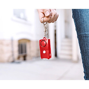 ARMADILLO DEFENSE Red Pepper Spray and Personal Alarm Key Chain Bundle (2 Pack) for Protection and Self Defense, Safeguard for Women and Men, Tear Gas and Panic Button