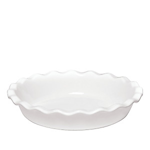 Emile Henry Made In France 9 Inch Pie Dish, White