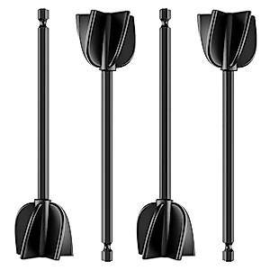 ISTOYO Resin Mixer Paddles, Epoxy Mixer Attachment for Powerful Mixing, Reusable Paint Mixer, Paint Stirrer Drill Attachment for Resin, Silicone Mixing (Included 4 Pcs)