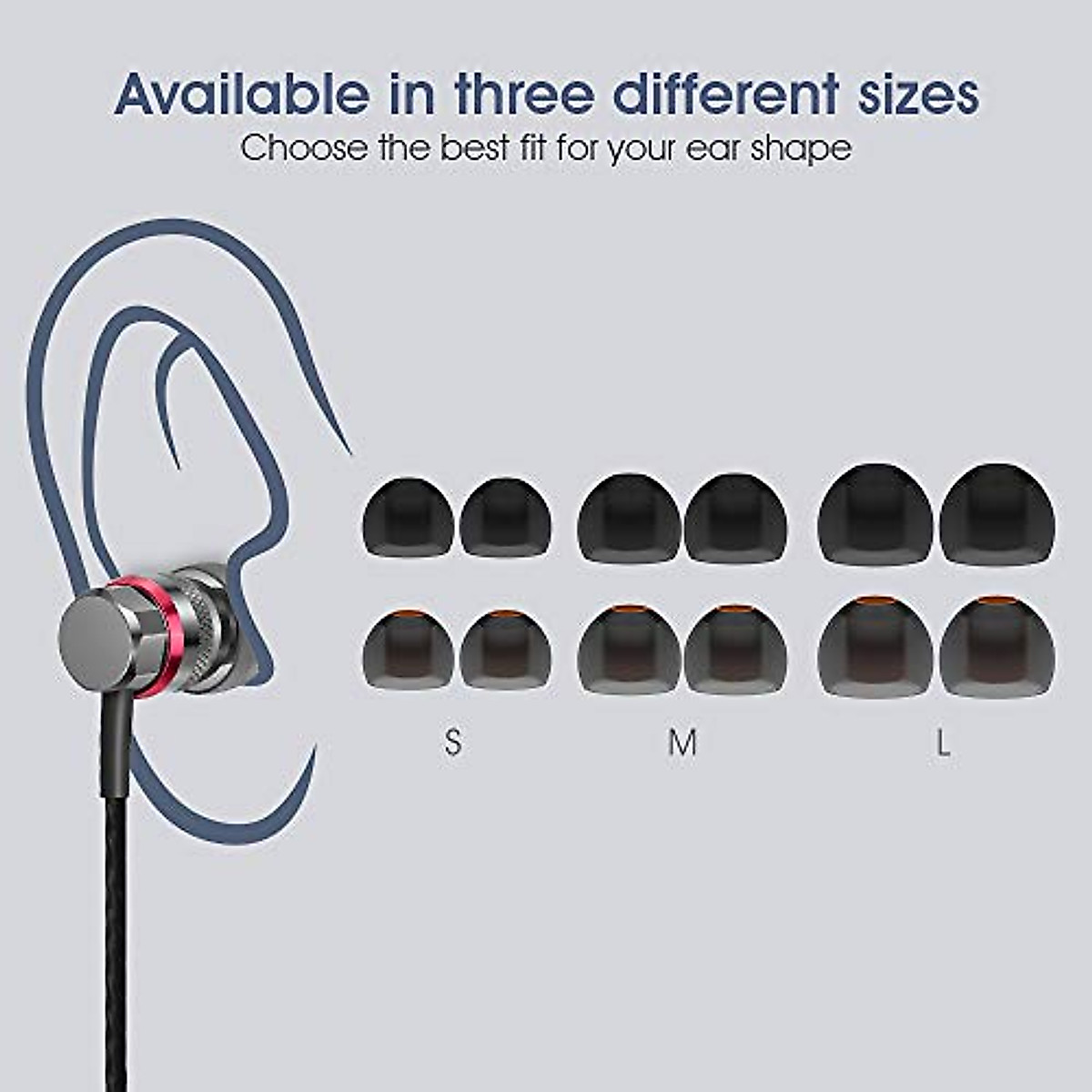 HIFI WALKER A2, High Resolution Wired Earbuds, in Ear Headphones, Dynamic Crystal Clear Sound, 3.5mm Jack (NO Mic) for Android Phones,iPad,iPod, Computers, laptops, Hi-res Earbuds for HiFi mp3 Player