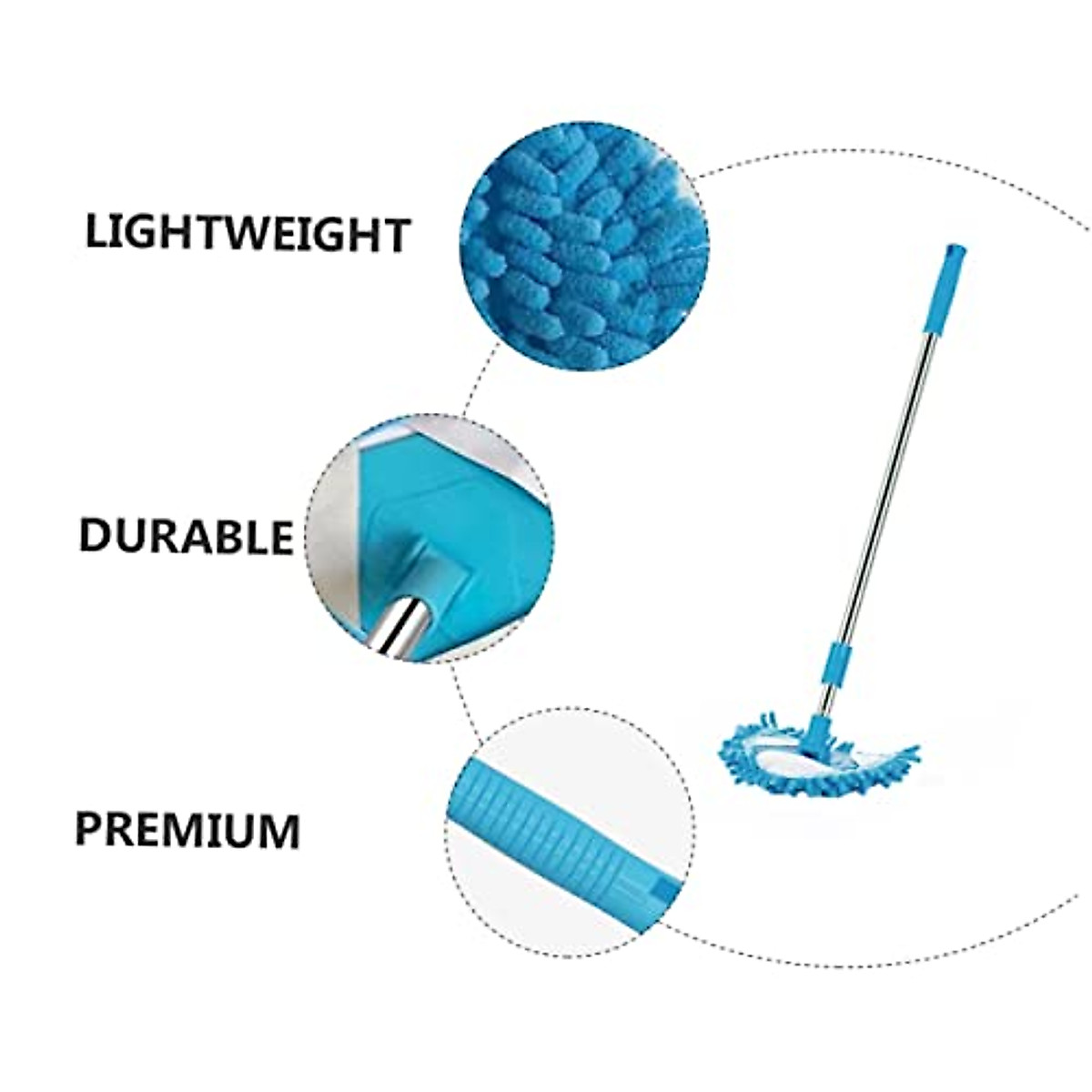 Healvian 1pc Telescopic Triangular Mop Car Wash Brush Tile Scrubber Cleaning Mop Wooden Floor Cleaner Floor Scrubbers Household Cleaner Home Telescopic Mop Household Supplies Tub