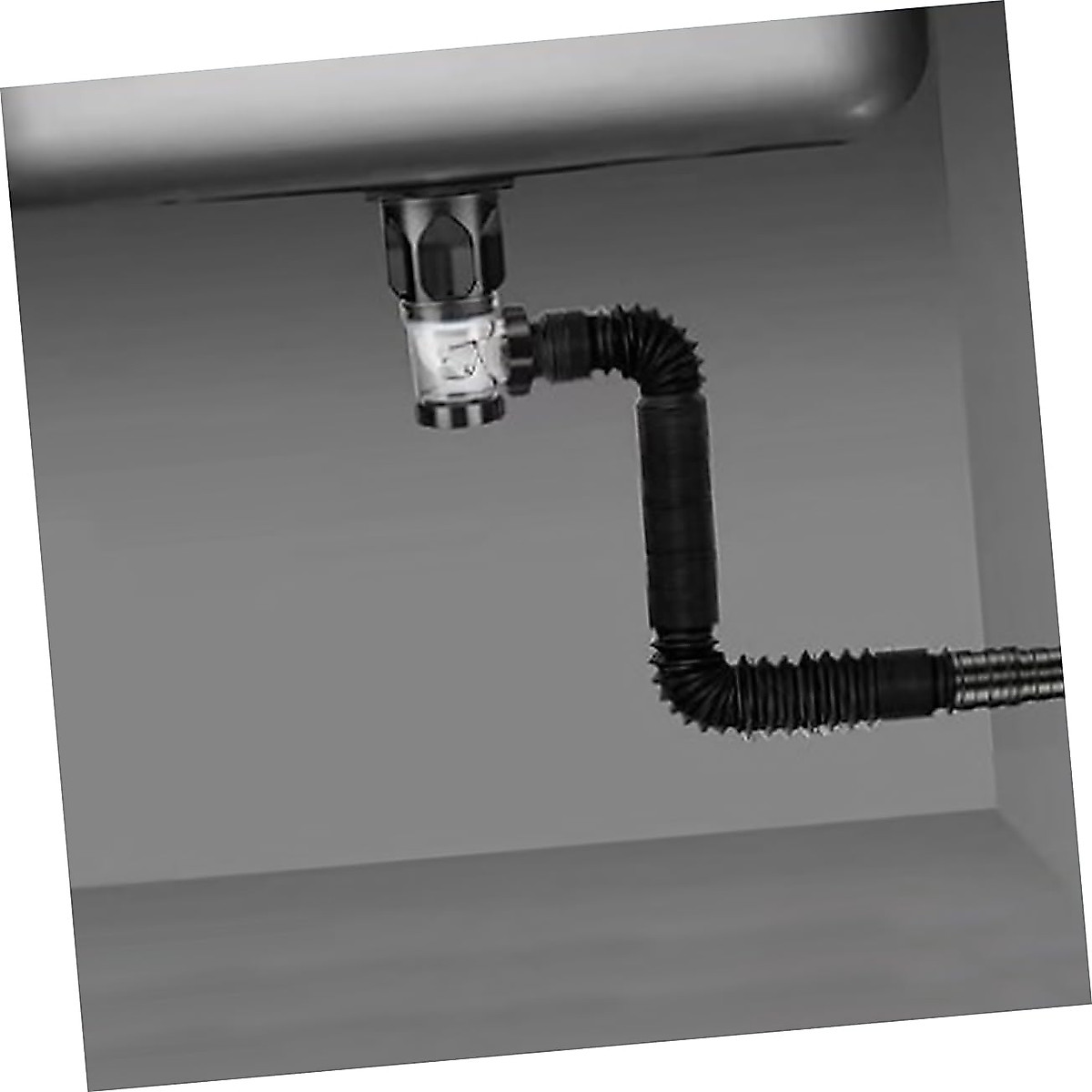 ORFOFE Sewer Drain Bathroom Sink Drain Kit Kitchen Sink Drain Tail Flexible Drain Sink Parts Sink Extension Drainage Drain Sewer Stainless Steel Components