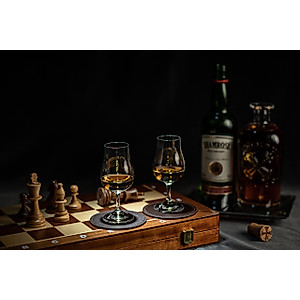 Whiskey, Scotch, Bourbon Tasting Glasses | Set of 4 Crystal Snifters | Professional 4 oz Tulip Shaped Nosing Copitas with Short Stem | Small Stemmed Gift Sniffers for Sipping Neat Liquor